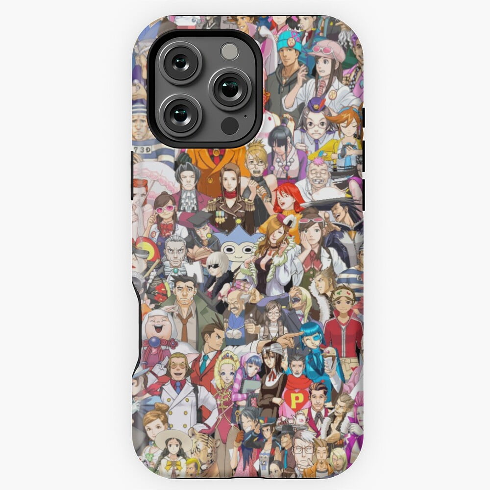 Ace Attorney Game Inspired Design iPhone Case 17 16 15 14 13 12 11 Pro ...