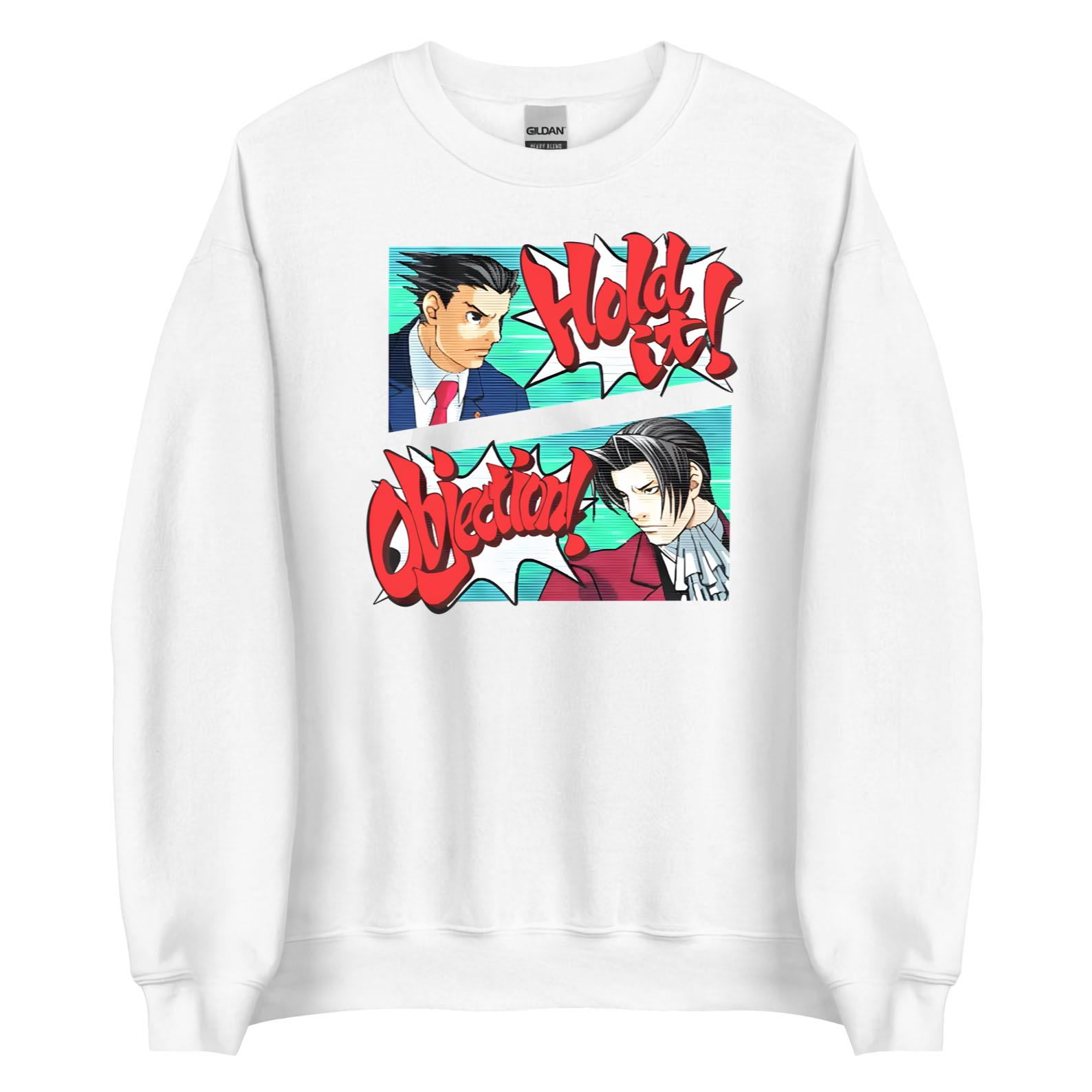 Ace Attorney Hold it Objection Men's T Shirt Phoenix Wright Edgeworth ...