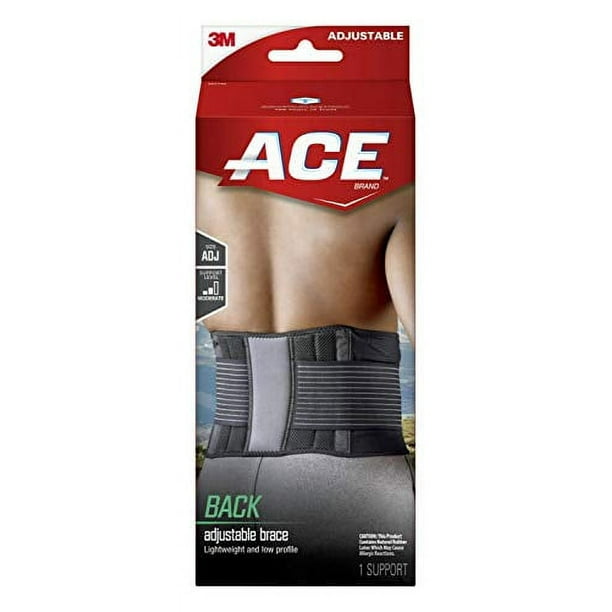 ACE Back Brace, Doctor Developed, Adjustable, Black - Walmart Business ...