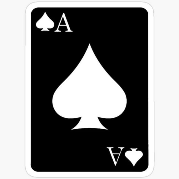 DOPASTICKER Ace Card Gift You - Phone Stickers, Waterproof Decals Water ...