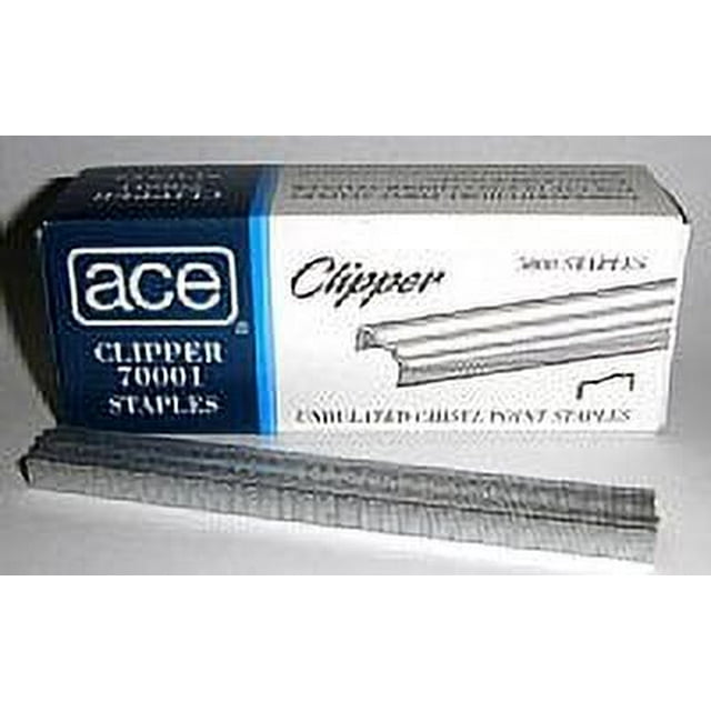 Ace Office Products Clipper Undulated Staples 70001, 2 Packs, for 07020 ...