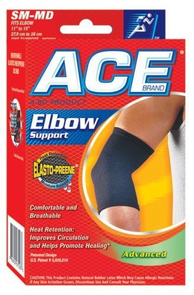 Ace Elasto-Preene Elbow Support Breathable & Comfortable S/M, Black ...