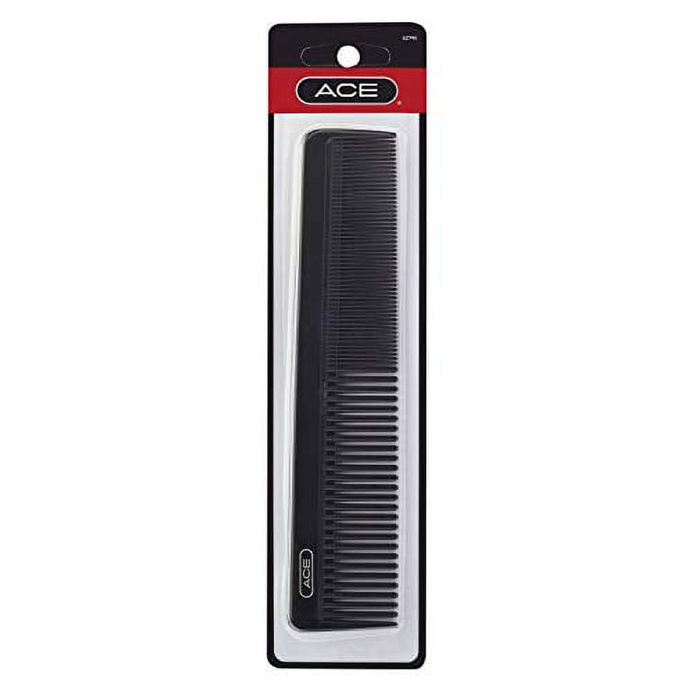 Ace Hair Dressing Comb - 7.5 Inch, Black - Great for All Hair Types - Fine Comb Teeth for Thin ...
