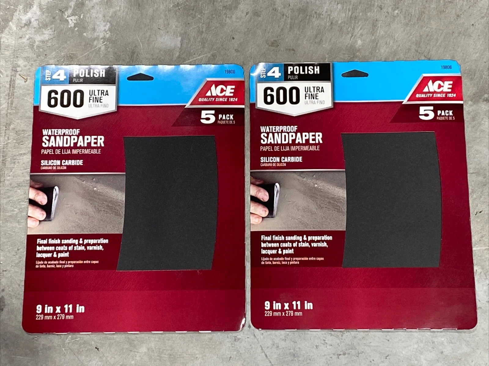 Ace Hardware Waterproof Sanding Sheets 600 Grit Ultra Fine 9" X 11" (10 ...