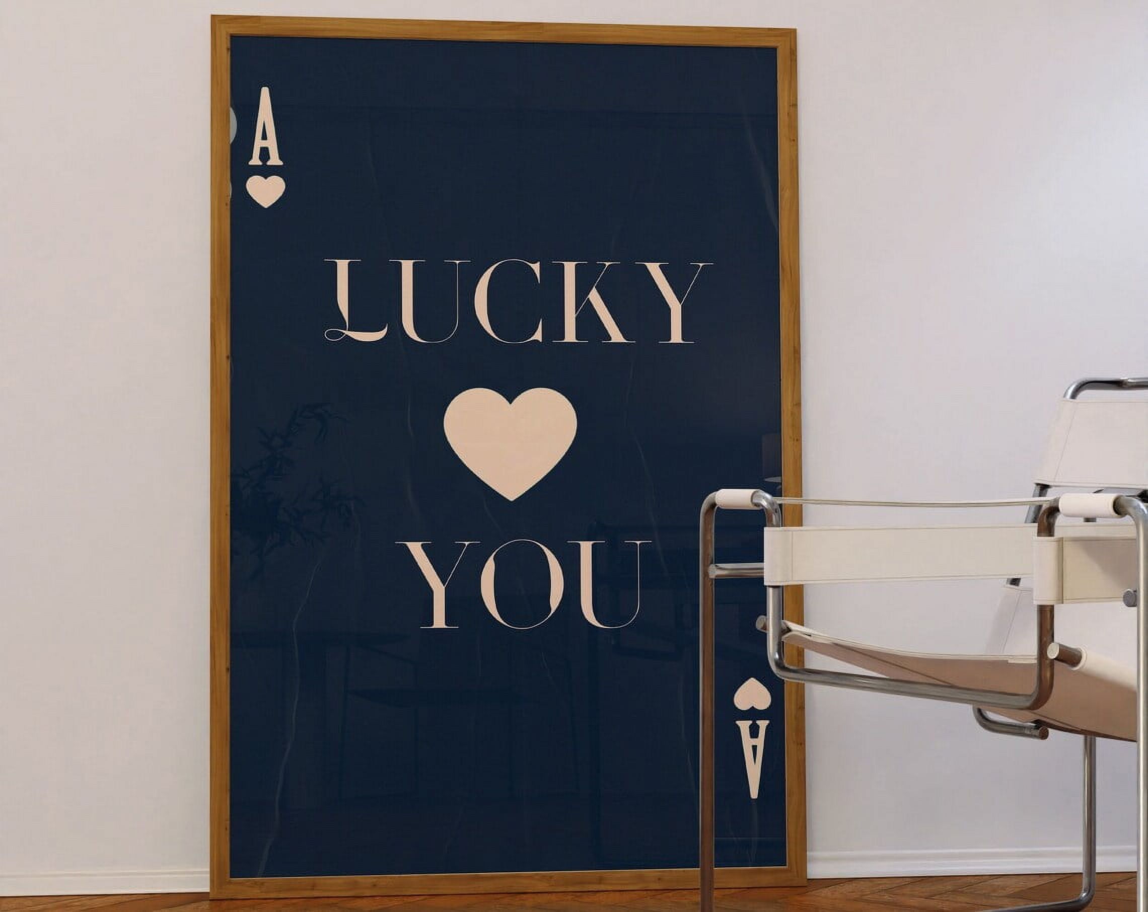Ace Of Hearts Poster, 70S Poster, Psychedelic Wall Art, Lucky You ...