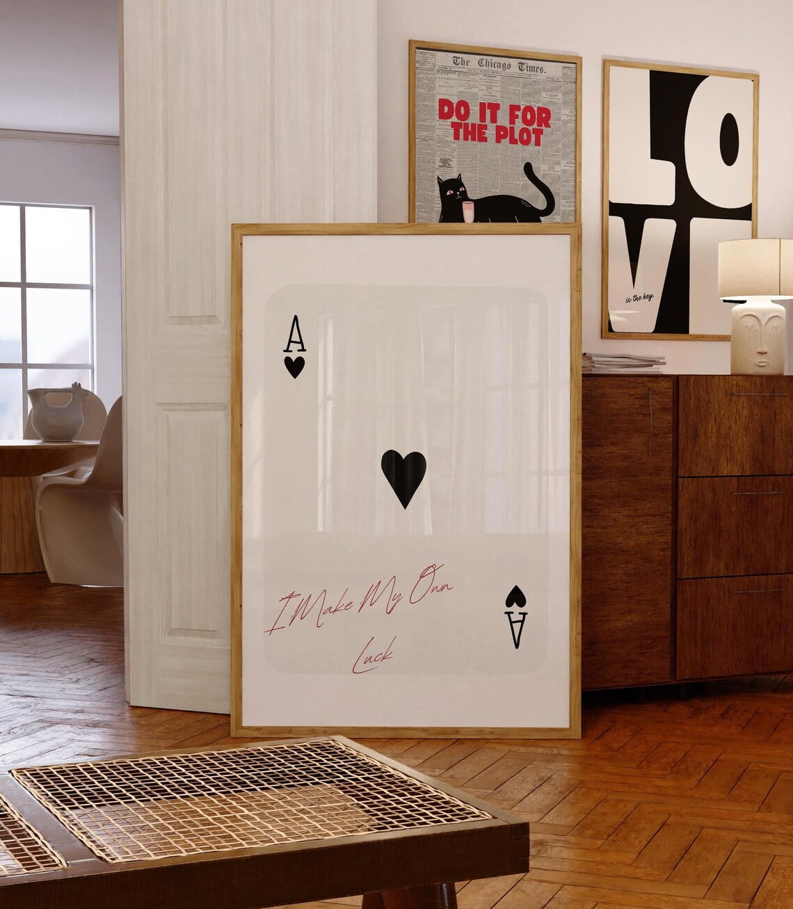Ace Of Hearts Poster-Lucky Girl Syndrome Decor-Trendy Wall Art-Lucky ...