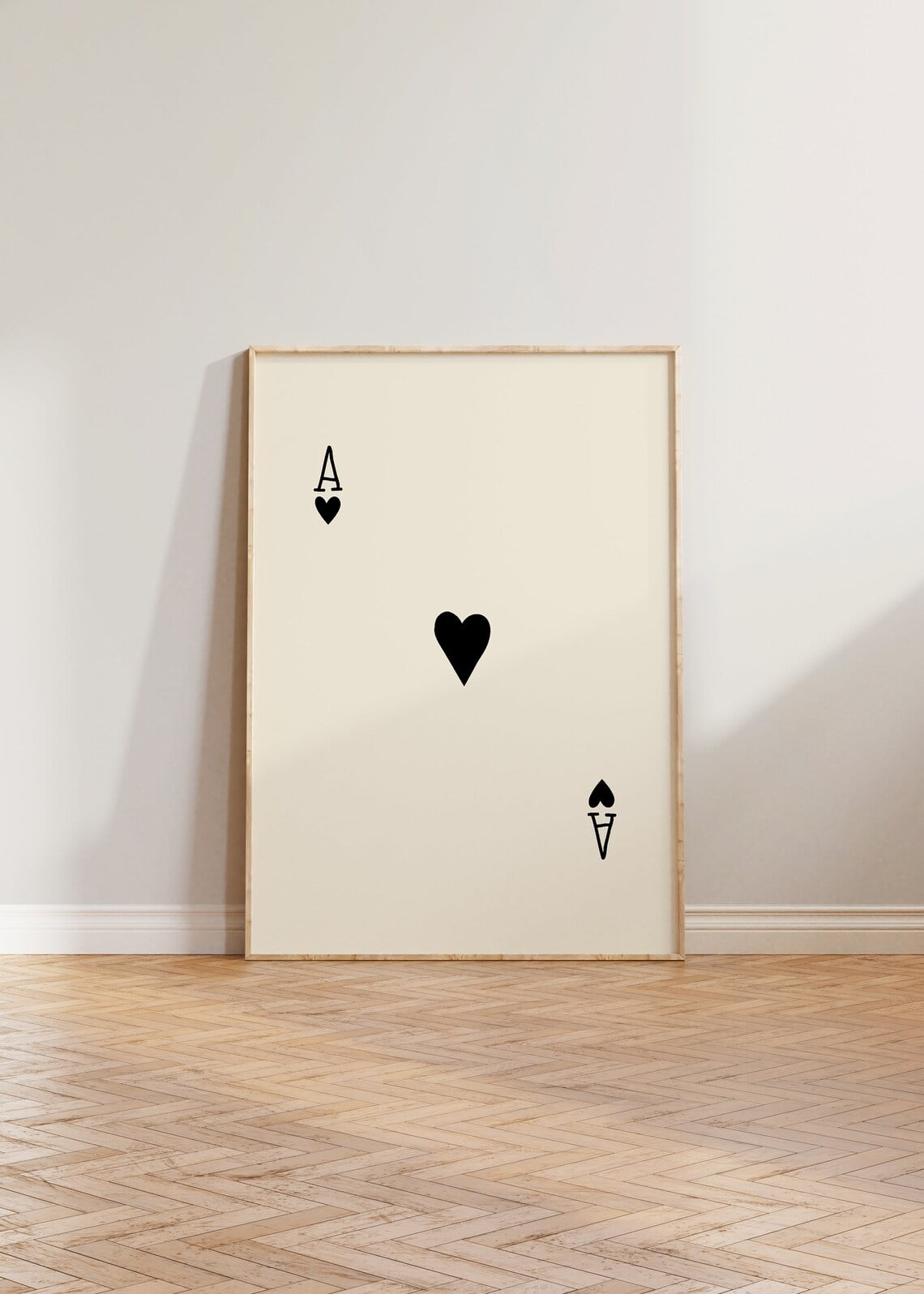 Ace Of Hearts Print Print, Ace Print, Deck Of Cards Print, Lucky You Print, Ace Card Wall Print ...