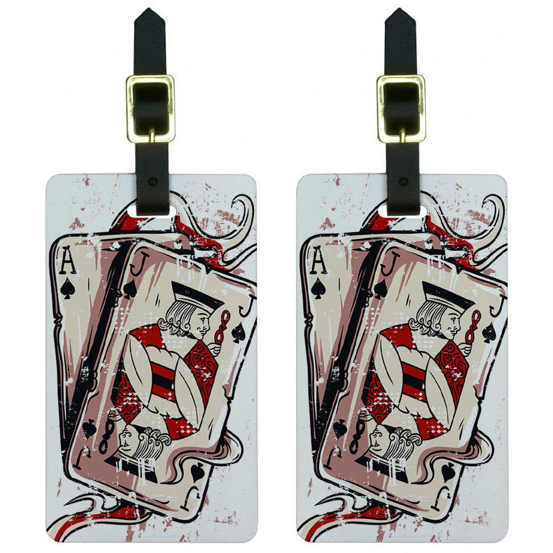 Ace Jack of Spades Deck Cards Poker Gambling Luggage Tags Suitcase ID ...