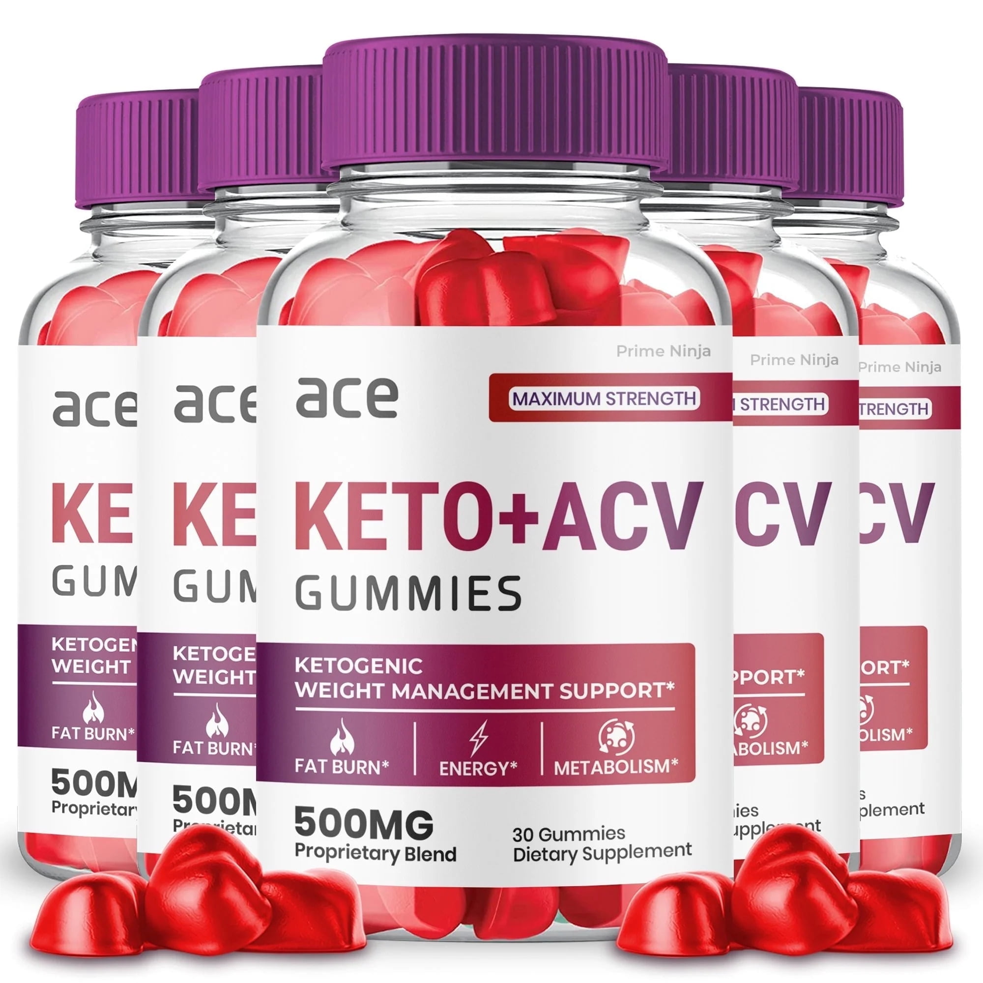 Ace Keto Official ACV Gummies Supplement, Maximum Strength, 5 Pack ...