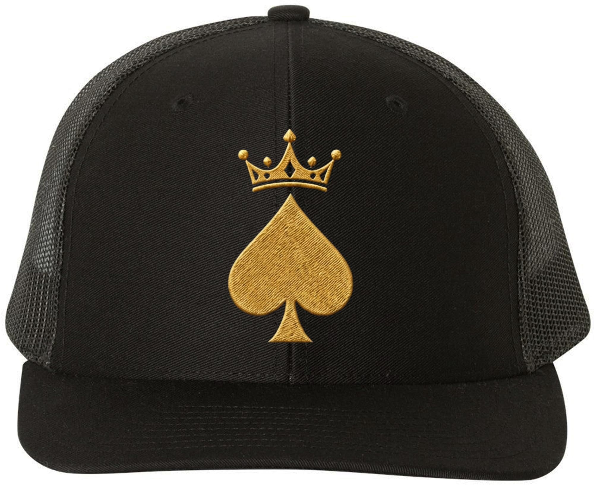 Ace King Queen Jack Embroidered Trucker Hat Playing Card Suits Graphic ...