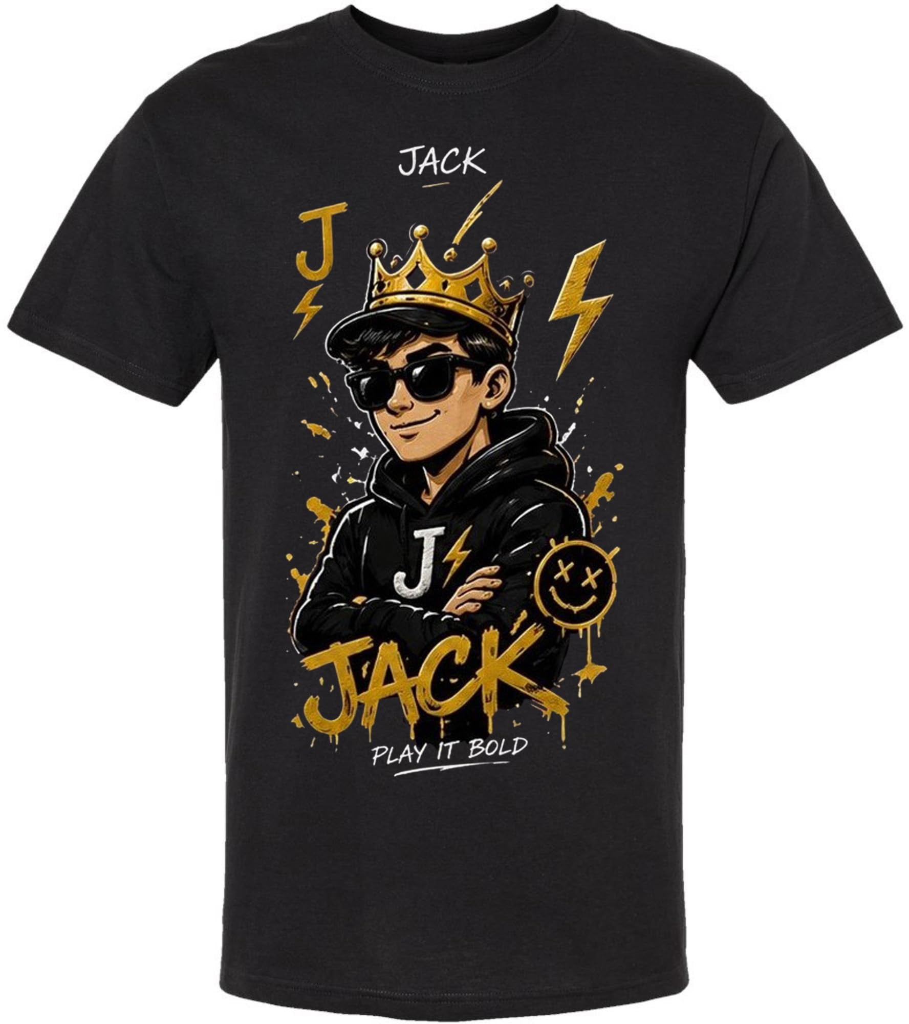 Ace King Queen Jack Printed T-Shirt Playing Card Character Streetwear ...