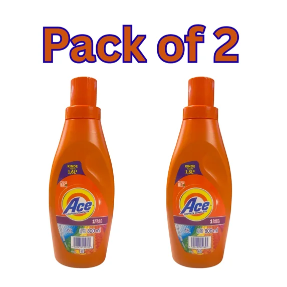 Ace Liquid Detergent Limpieza Completa, 800ml Each, All Purpose, Pack ...