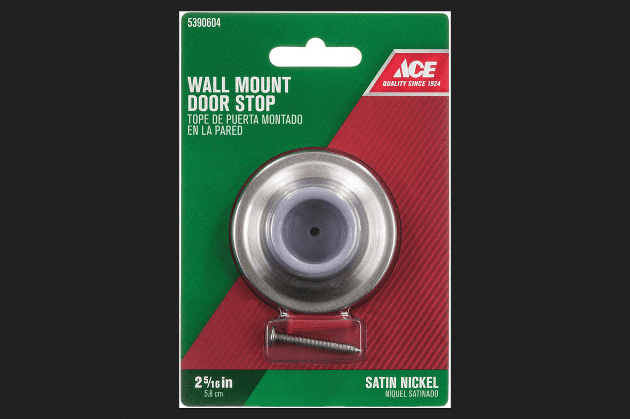 Ace Metal Wall Door Stop 2-1/4 in. L Satin Nickel Gray - Walmart.com