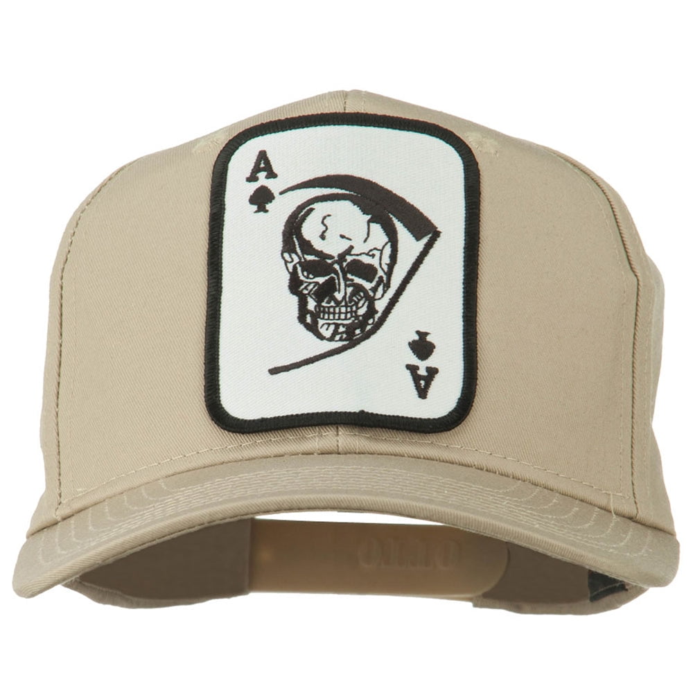 Ace Military Card Patched Solid Twill Cap - Khaki OSFM - Walmart.com