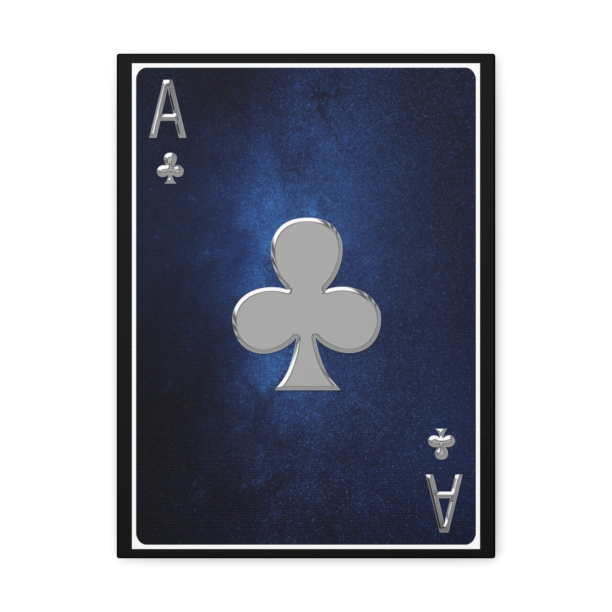 Ace Of Clubs Space Background Playing Card Canvas Wall Art for Home ...