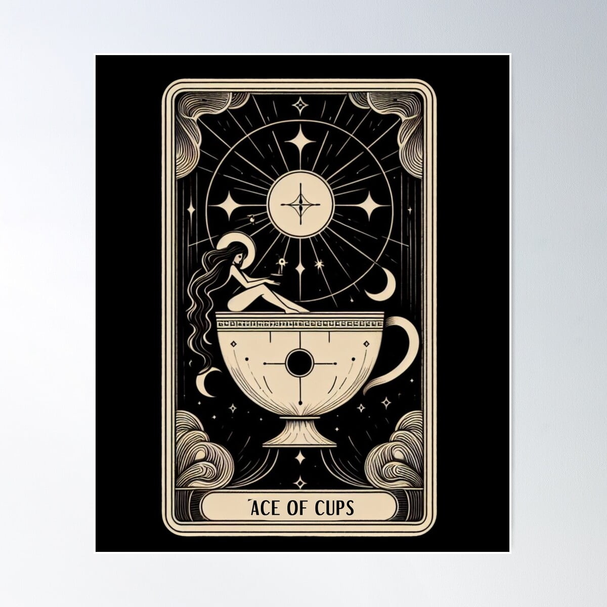 Ace Of Cups - Tarot Card Of Love & Intuition Poster Wall Art, Modern ...