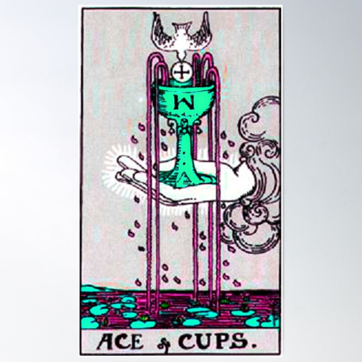 Ace Of Cups Twisted Poster Wall Art, Modern Wall Decor For Living Room ...