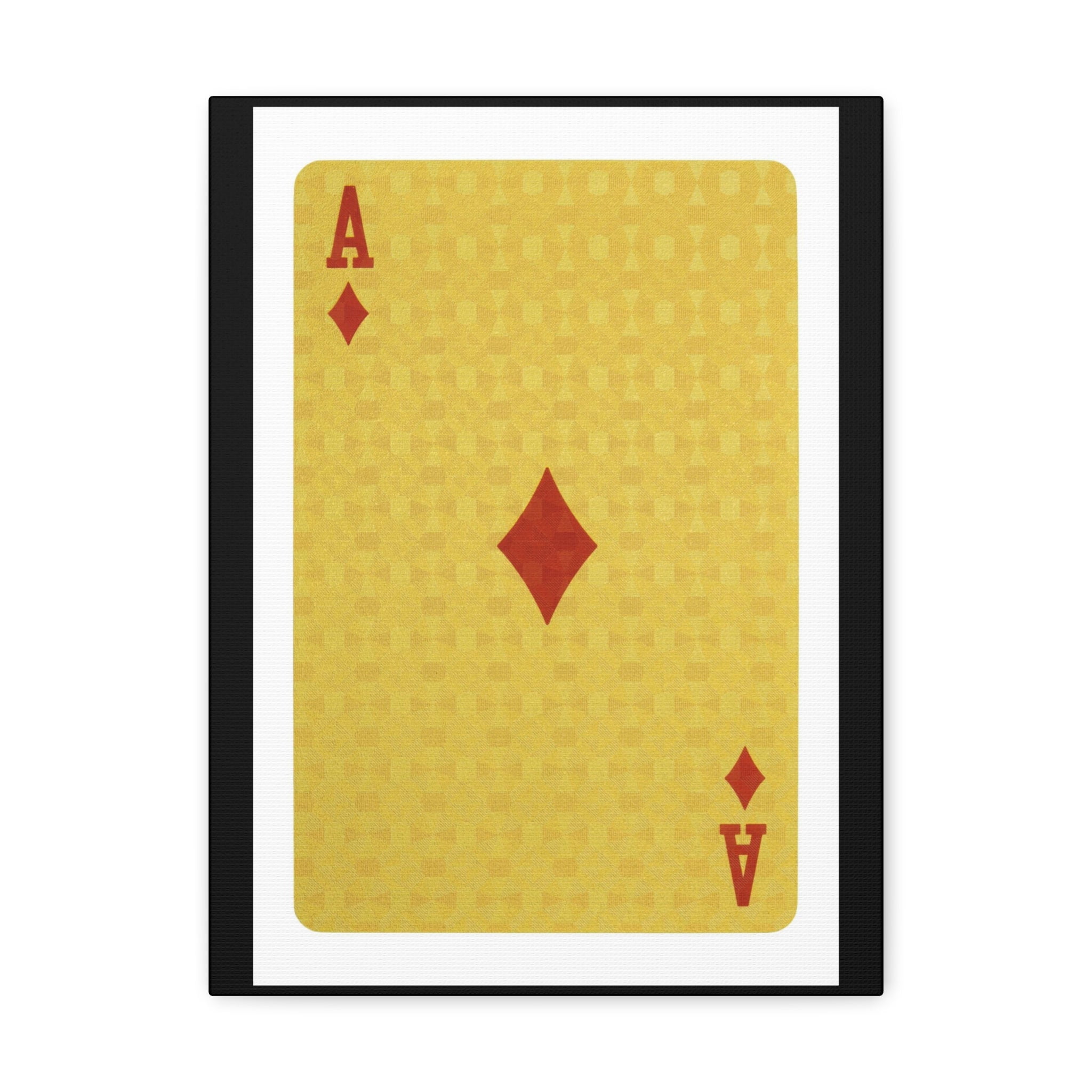 Ace Of Diamonds Isolated White Background Playing Card Canvas Wall Art ...