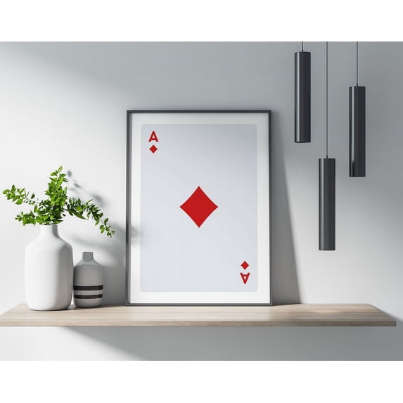Ace Of Diamonds Poster Print Wall Decor Playing Card Ace Diamonds Game ...