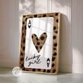 Ace Of Hearts Cheetah Wall Art Lucky Girl Decor Unframed Paper Print ...