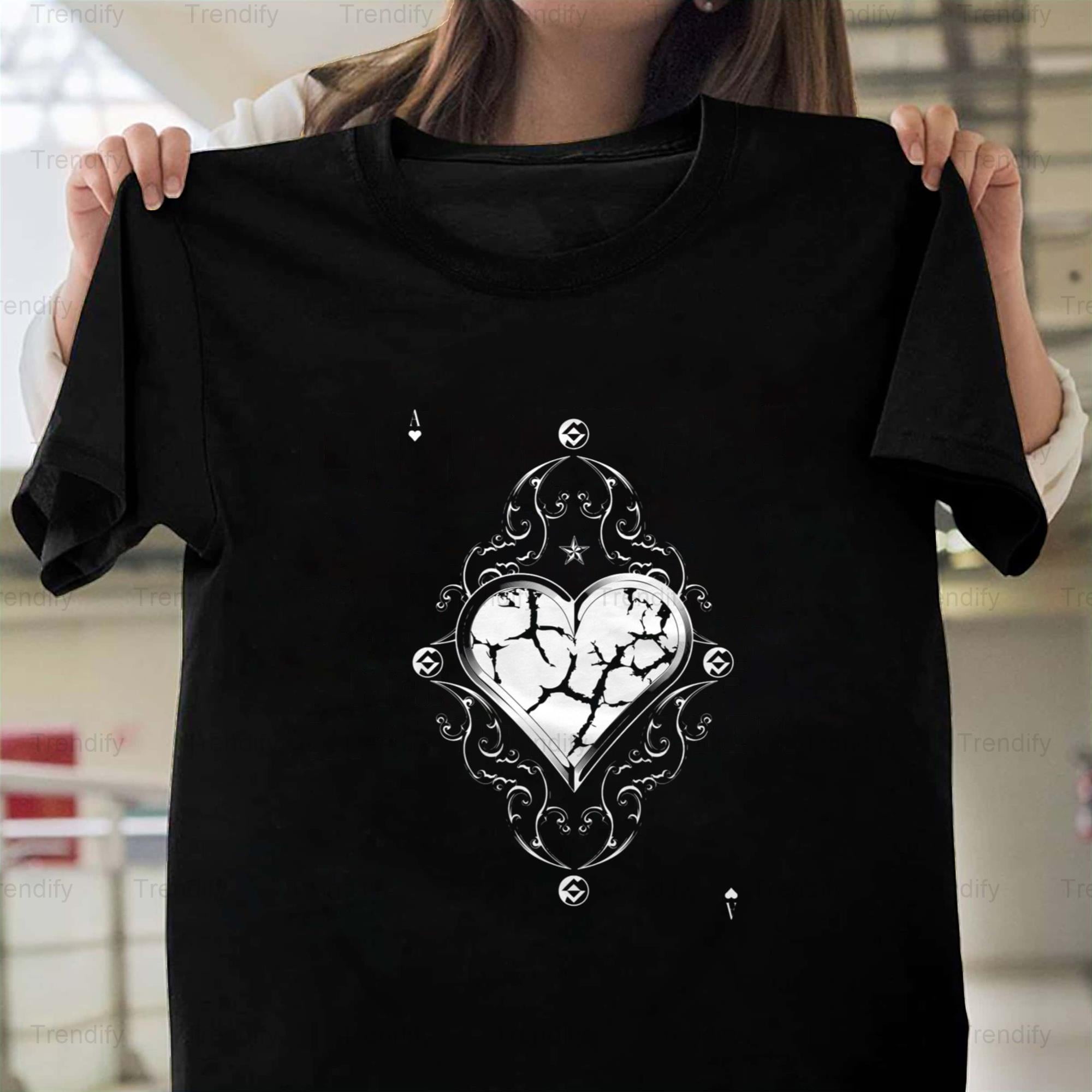 Ace Of Hearts Playing Card Suit Symbol Minimalist Graphic Design H49816 Unisex T-Shirt, Up to ...