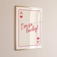 Ace Of Hearts Retro Playing Card Wall Art Unframed Paper Print ...