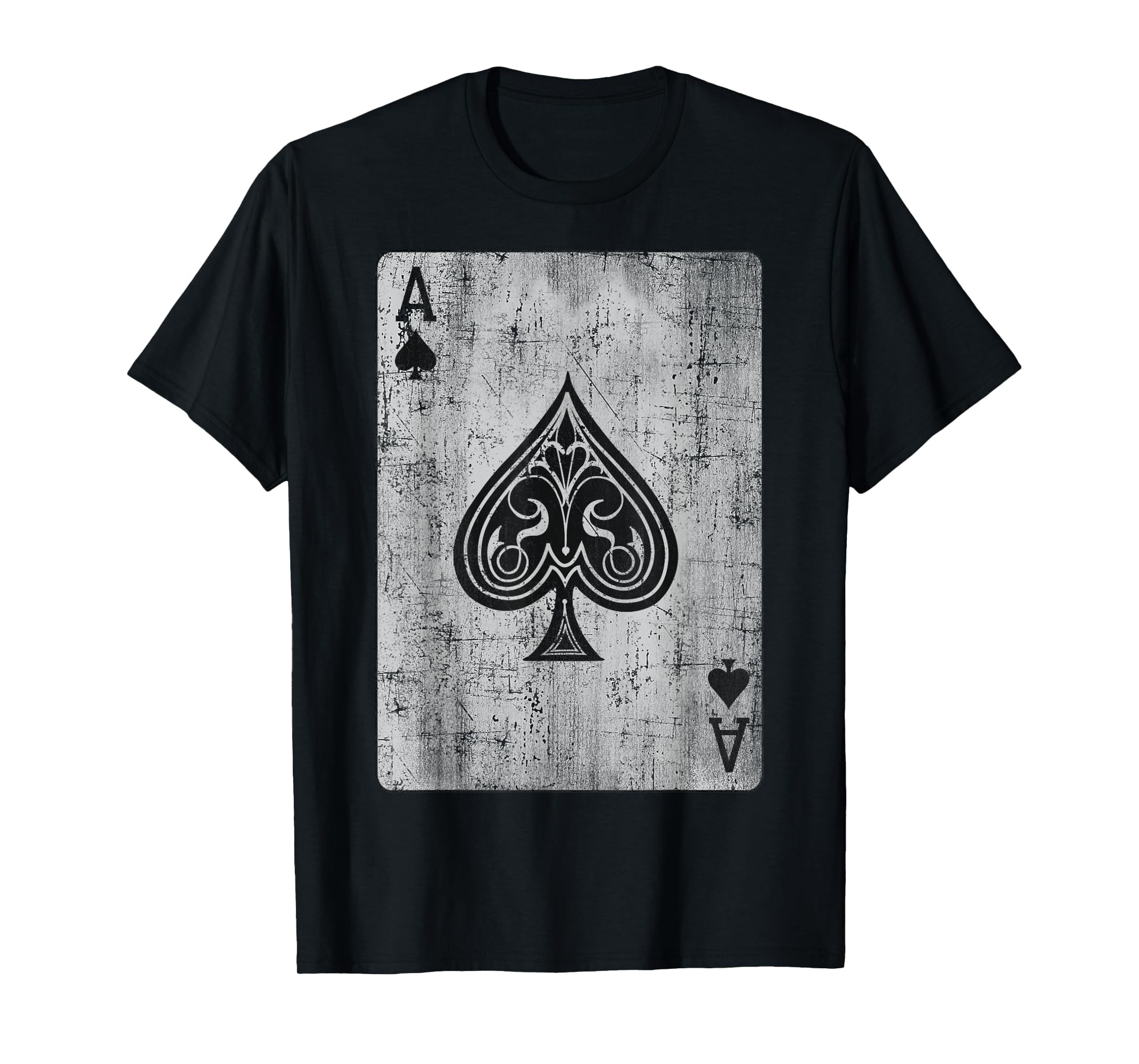 Ace Of Spades Card Gambling Poker Vintage Graphic T-Shirt - Walmart.com