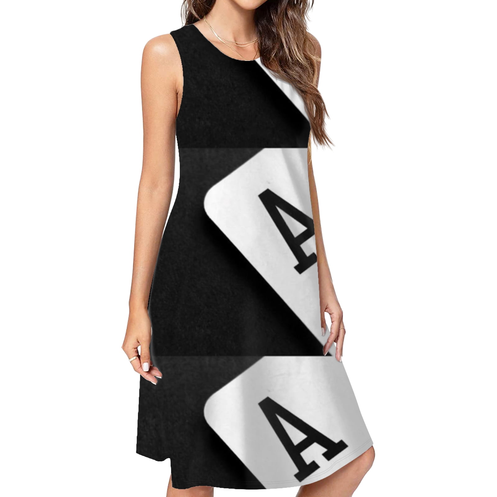 Ace Of Spades Monochrome Playing Card Dress Elegant Party Dresses ...