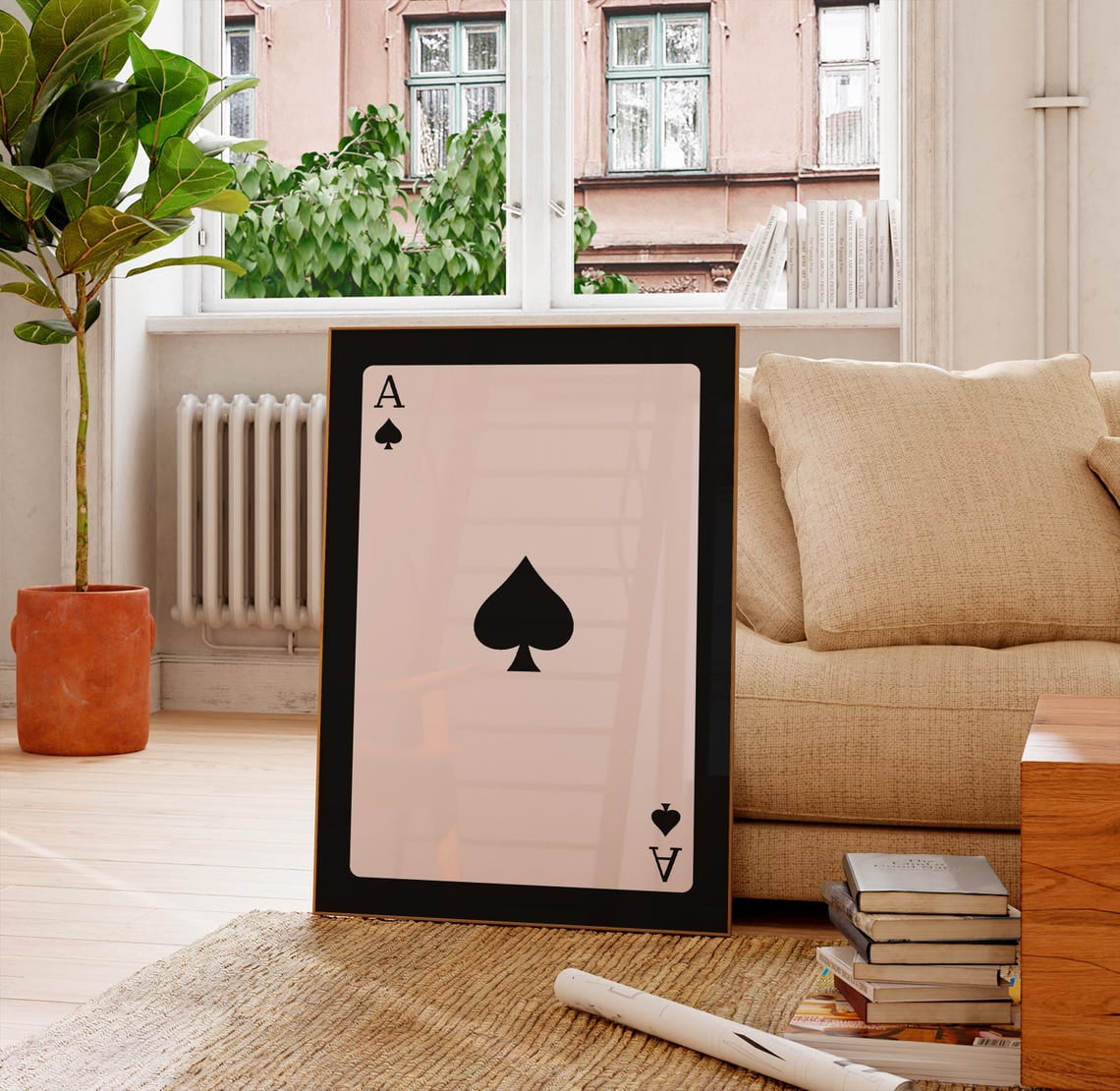 Ace Of Spades Playing Card Spade Wall Decor Dorm Room Minimalist Home ...
