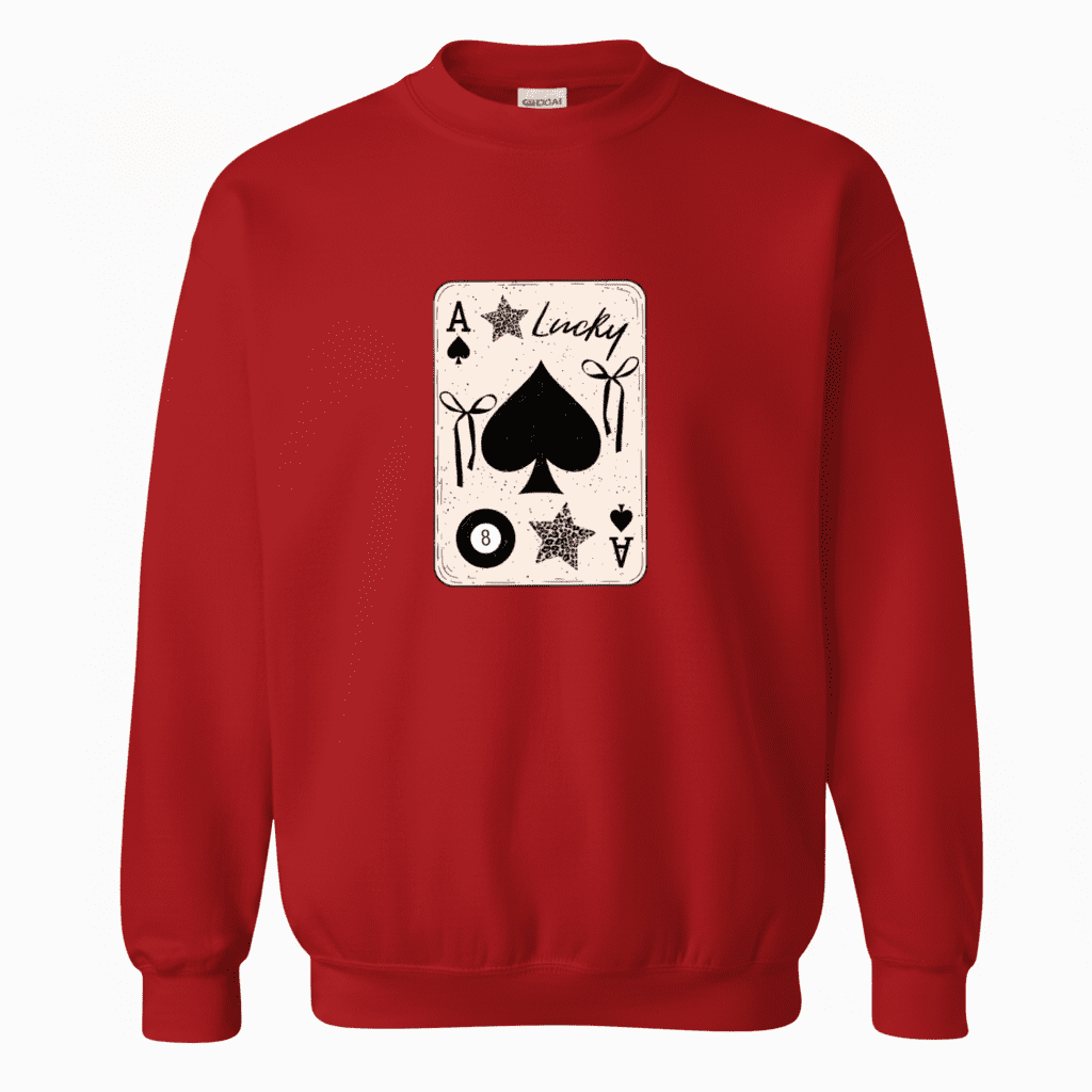Ace Of Spades Retro Card Game Fun Colorful Graphic Sweatshirt, up to ...