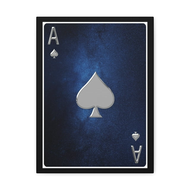 Ace Of Spades Space Background Playing Card Canvas Wall Art for Home ...