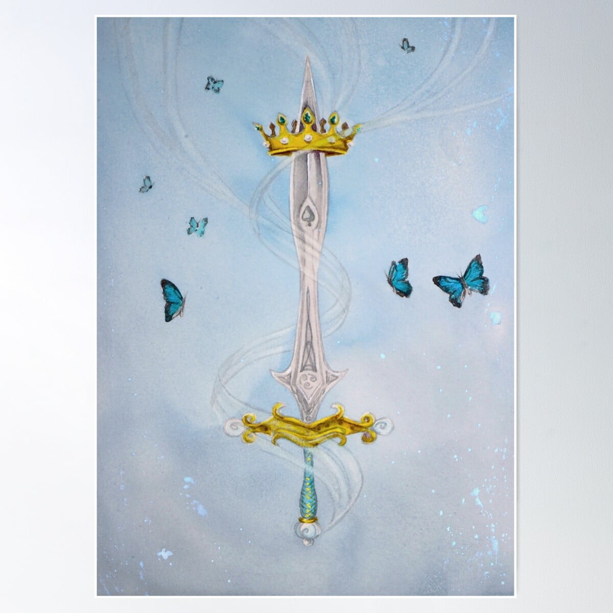 Ace Of Swords Poster Wall Art, Modern Wall Decor For Living Room ...