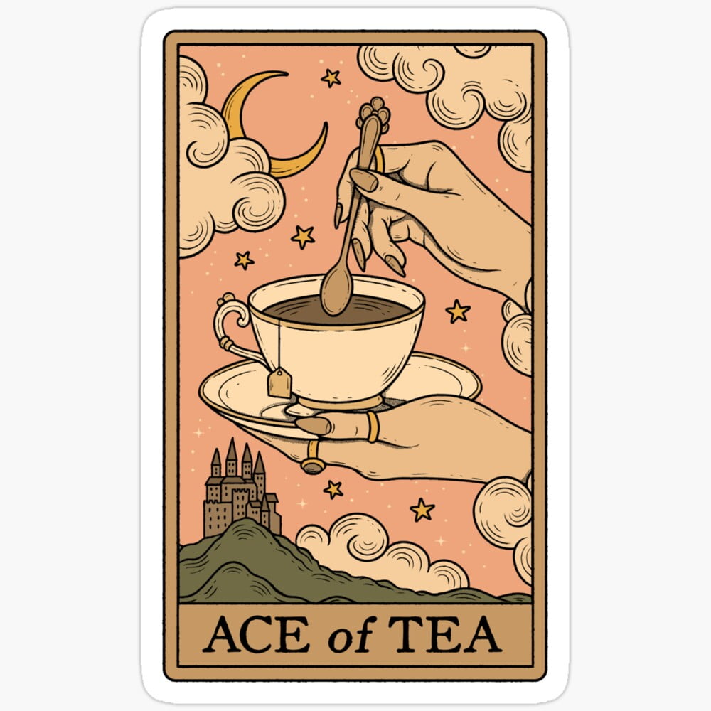 Ace Of Tea Sticker Phone Decal Water Bottle Stickers Car Decals, Laptop ...