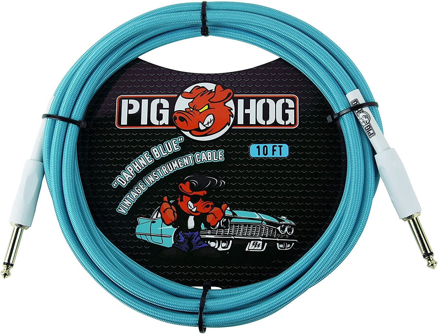 Pig Hog 10FT Straight Daphne Blue Instrument Cable - Walmart Business ...