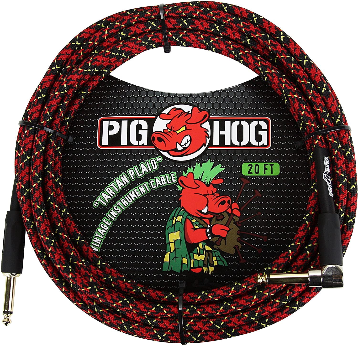 PIG HOG VINTAGE SERIES INSTRUMENT CABLE, 20FT, TARTAN PLAID - Walmart.com