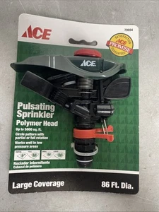 Ace Pulsating Sprinkler Plastic Head Large Coverage Fits Any 1/2" Npt ...