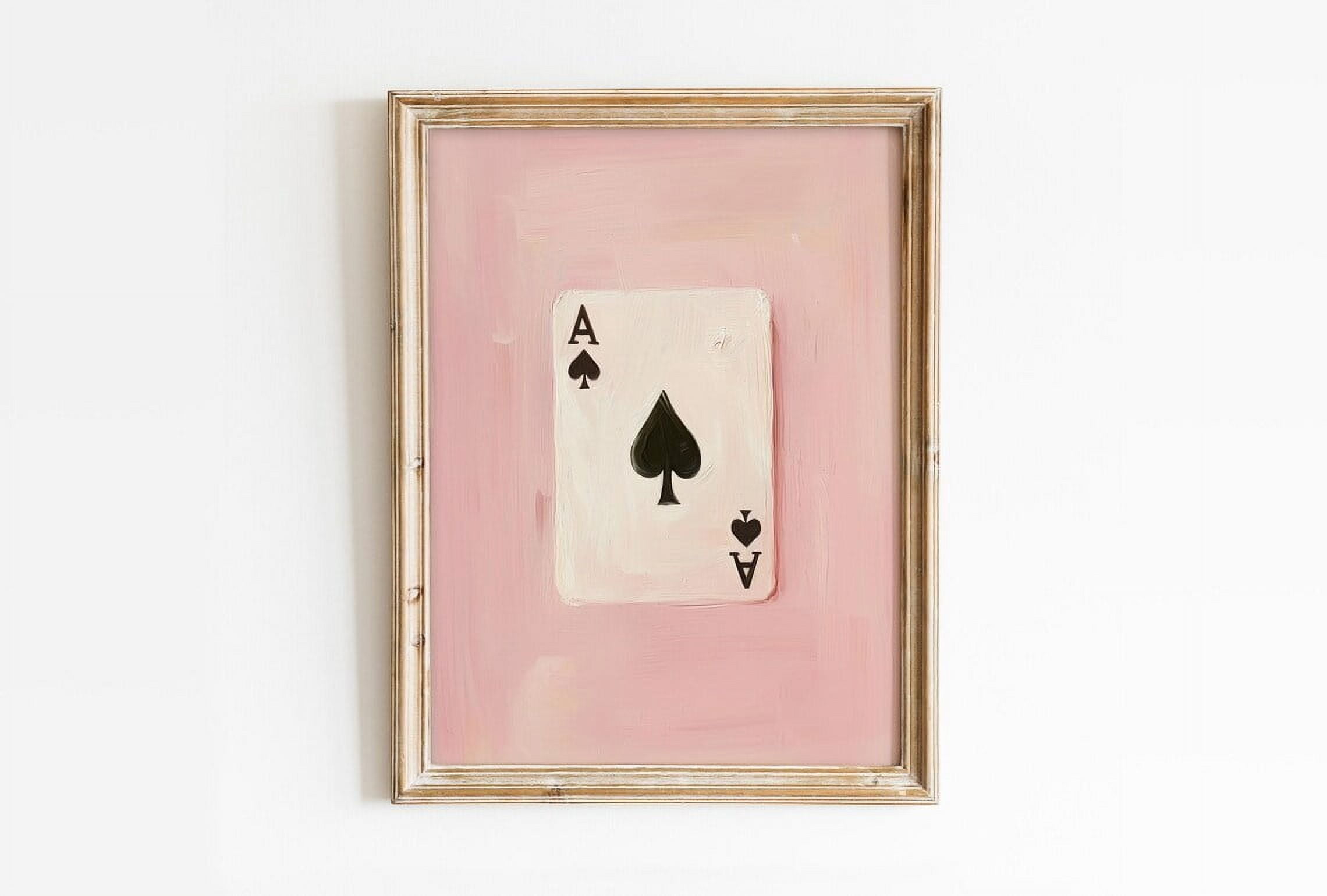 Ace Of Spades Card Wall Art, Lucky Girly Poster, Preppy Room Decor ...