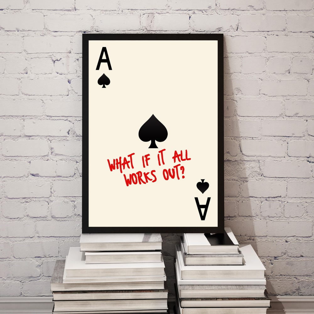 Ace Of Spades Print, Playing Card Poster, Trendy Retro Art, Bar Decor ...