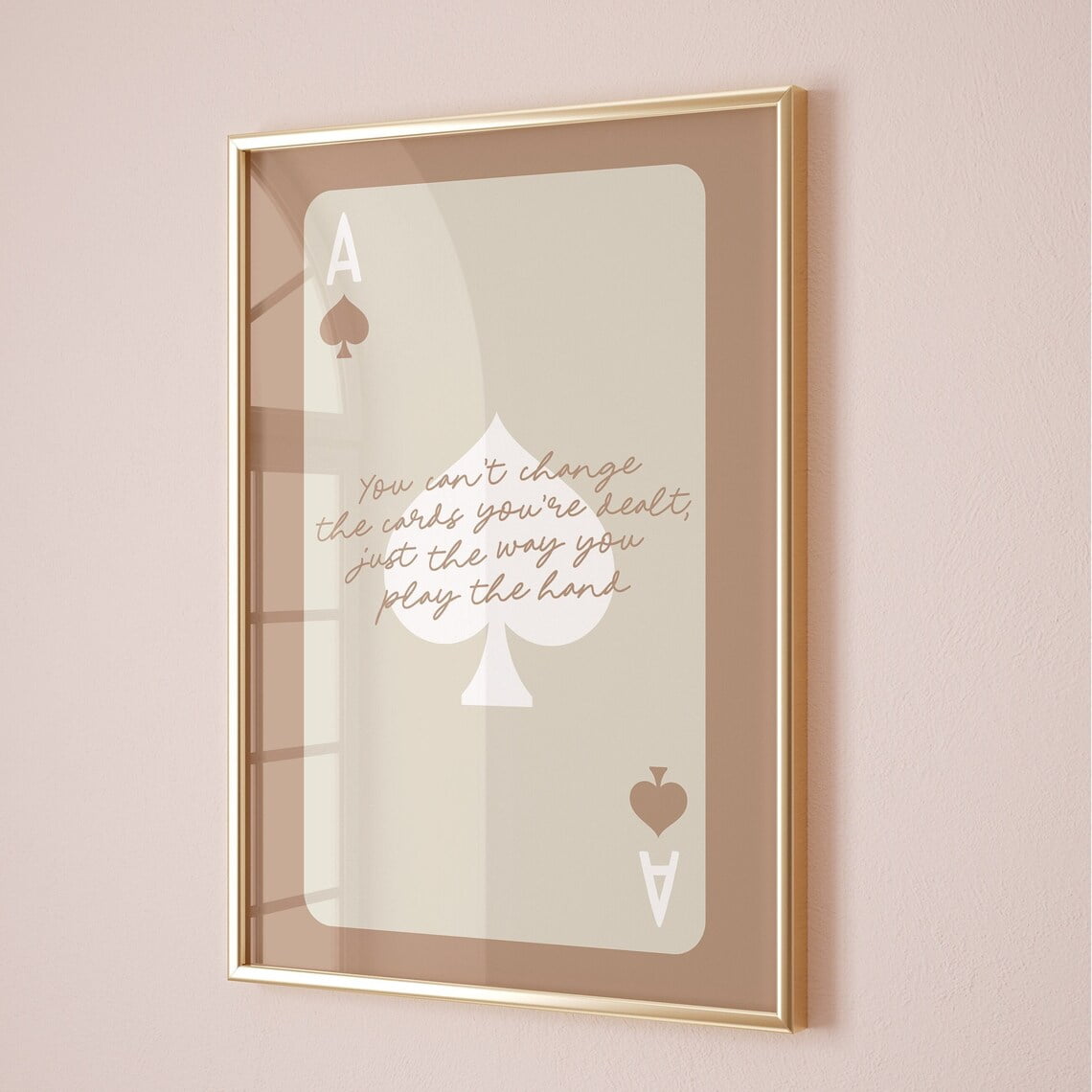 Ace Of Spades Print, Retro Playing Card Wall Art, Affirmations Quote ...