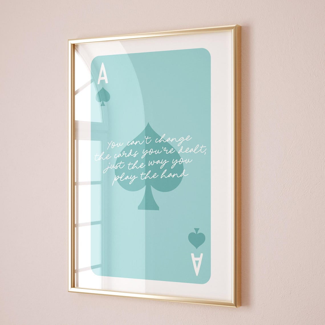 Ace Of Spades Print, Retro Playing Card Wall Art, Affirmations Quote ...
