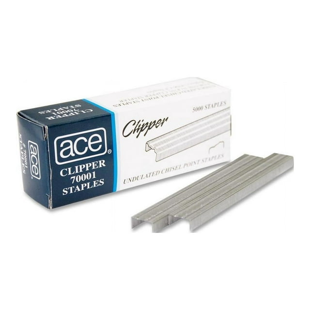 Ace Clipper 70001 Undulated Staples, Chisel Point, 5000 per Box for ...