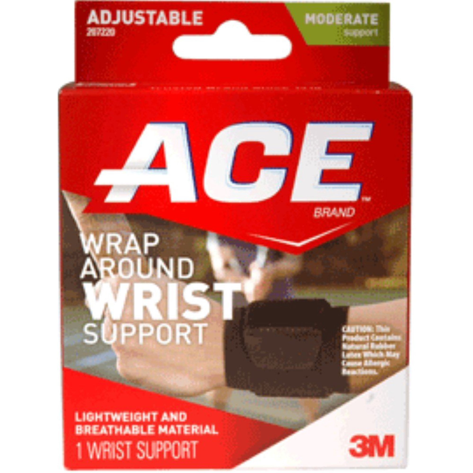 Ace Adjustable Wrap Around Wrist Brace Support, 1 Ea HSA/FSA Eligible ...