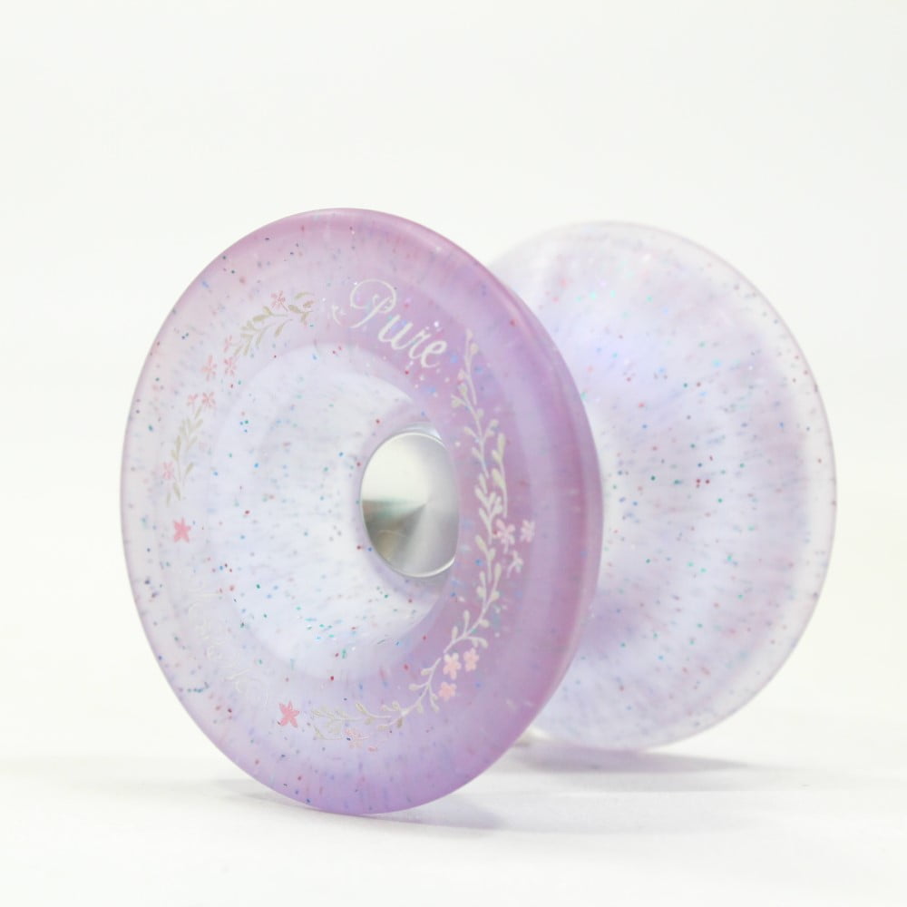 Ace Yo Pure 2 Yo-Yo - Machined Polycarbonate YoYo (Glitter Pink with ...