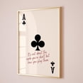 Ace of Club Print Retro Playing Card Wall Art Trendy Ace of Spades Art ...