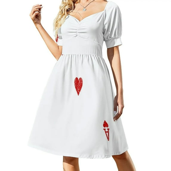 Ace of Hearts Playing Card Dress summer dress korean women beach ...