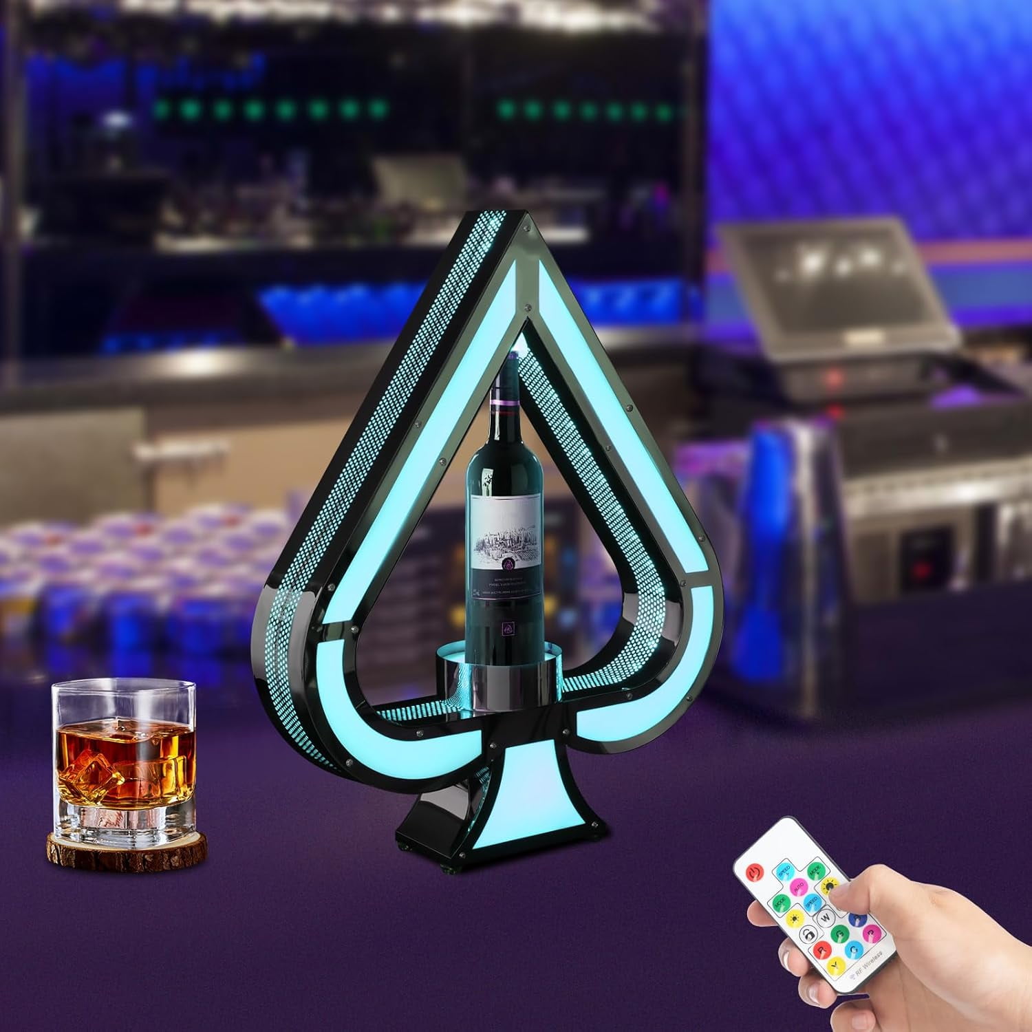 Ace of Spades Champagne Bottle Display Stand - LED Lighted Liquor ...