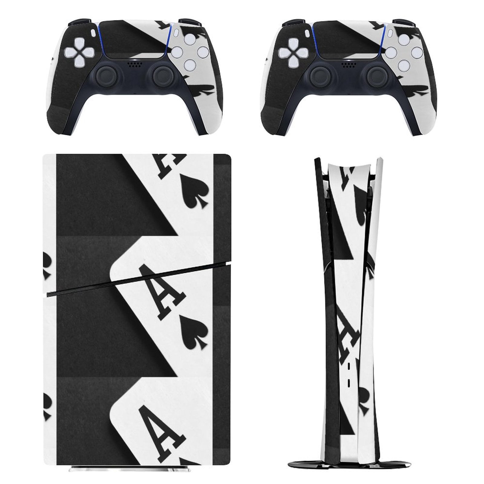 Ace of Spades Monochrome Playing Card PS5/PS5 Slim Digital Disc Skin ...