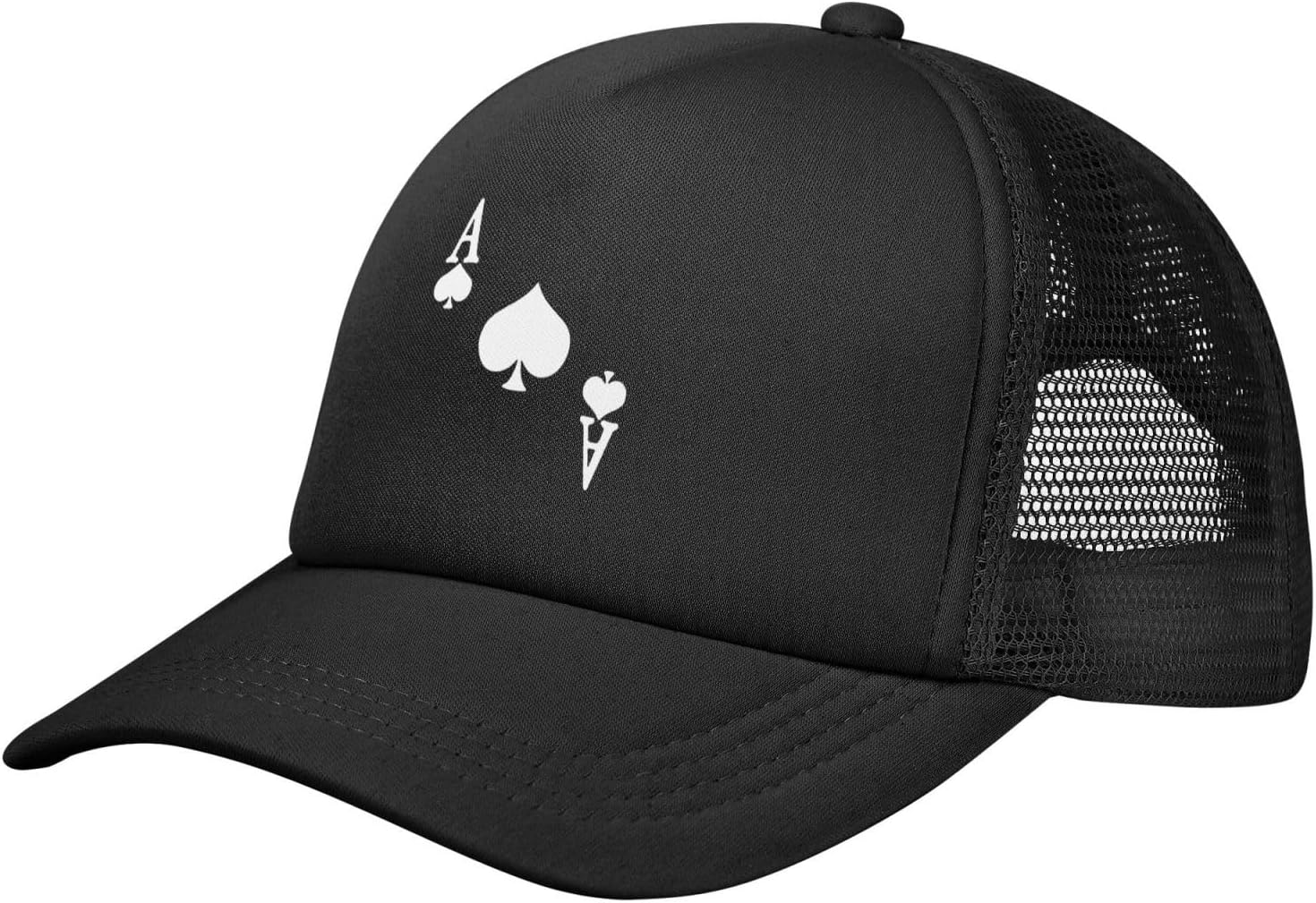Ace of Spades Poker Baseball Cap Canvas Mesh-Back Cap - Walmart.com
