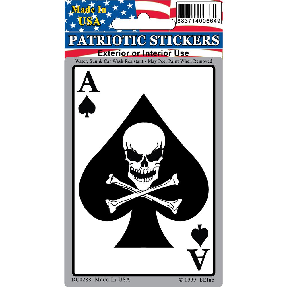 Ace of Spades Sticker 2-3/4"X4" - Walmart.com