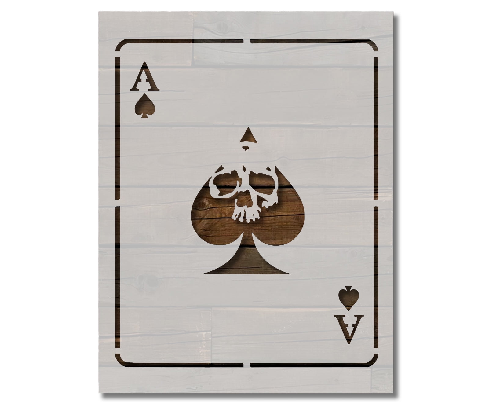 Ace of Spades playing card Death Dealer Stencil Template Reusable 8.5 x ...